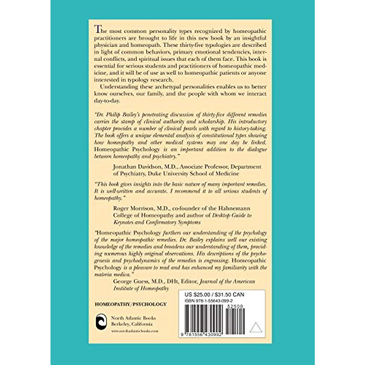 Homeopathic Psychology: Personality Profiles of the Major Constitutional Remedies