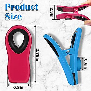 10 Pack Magnetic Chip Clips Bag Clips Food Clips, Plastic Bag Clips for Chips, Clips for Food Packages, Kitchen Clips with Magnet for Snack Bags and Food Bags