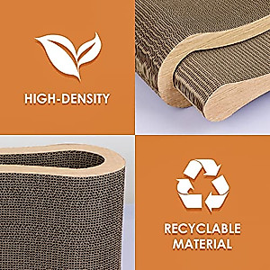 Furrytale 2 in 1 Cat Scratch Pad - Corrugated Cardboard Ultimate Cat Scratching Board, Reversible Cat Lounge Scratcher for Indoor Cats