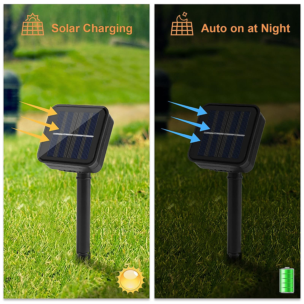 BLOOMWIN Solar String Lights, 30 LED Outdoor Waterproof Simulation Honey Bees Decor, 21.3ft 8 Modes Fairy Lights Hanging Decorative for Garden,Christmas, Patio Yard, Party, Warm White