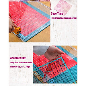 Quilting Ruler- 12.5 * 12.5" Slotted Rulers for Quilting and Sewing Quilt Strip Rulers for Fabric Precise Cutting