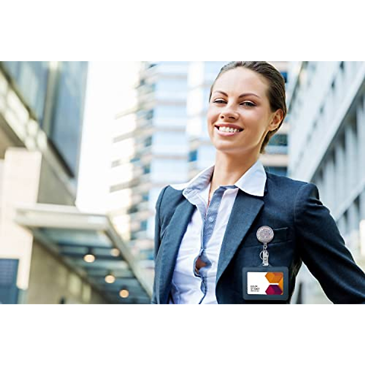 Boutilon Retractable Badge Holder, Retractable Badge Reels,Lightweight Plastic Badge Reel Card Holder with Key Ring Backing Belt Clip for Nurse,Volunteer,Teacher,Student(Pretty Sliver Stars)