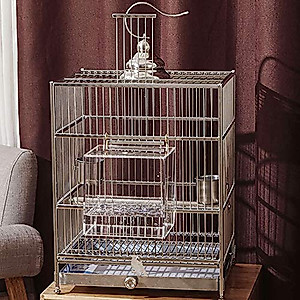 Saderoy Bird Bath Cage, No-Leakage Bird Bathtub with Hanging Hooks Cage Accessory for Small Bird Parrots Lovebirds Canary Portable Shower
