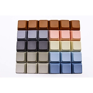 ONECAP 1U Blue Blank XDA keycap 50 Keys PBT Keycaps for Mechanical Gaming Keyboard (Blue)