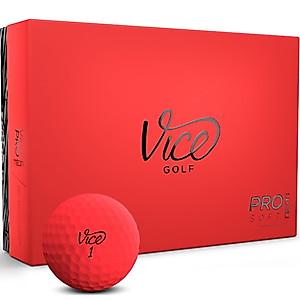 Vice Pro Soft Golf Balls, Red (One Dozen)