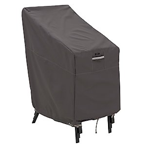Classic Accessories Ravenna Water-Resistant 25.5 Inch Stackable Patio Chair Cover, Outdoor Chair Covers