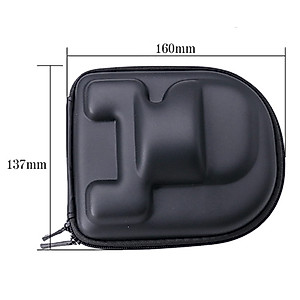 Sanmum Fishing Reel Case Bag Baitcasting Reel Fishing Tool Storage Pouch Reels Waterproof Protective Cover Sleeve(Reel Not Included) (Black for Right)