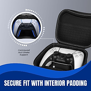 TNP Carrying Travel Storage Case for PS5 Controller, PS4 Controller, Xbox series X / S / Xbox One Controller, Nintendo Switch Pro Controller Holder Hard Shell Protective Cover EVA Accessories Pocket
