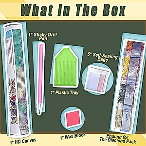 VeGuude Diamond Painting Kits for Adults Kids and Beginners,5D Green Leaves and Flowers DIY Diamond Dots Painting Art with Round Full Drill Diamond for Home Wall Decor and Gift(12x12inch/30x30cm)