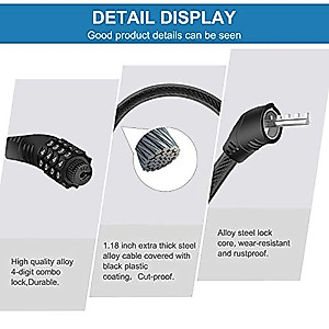 Rofio 2 Pack Refrigerator Lock, Upgraded 4 Digit Fridge Lock for French-Door Refrigerators, Cabinet Locks, Easy to Set and Use