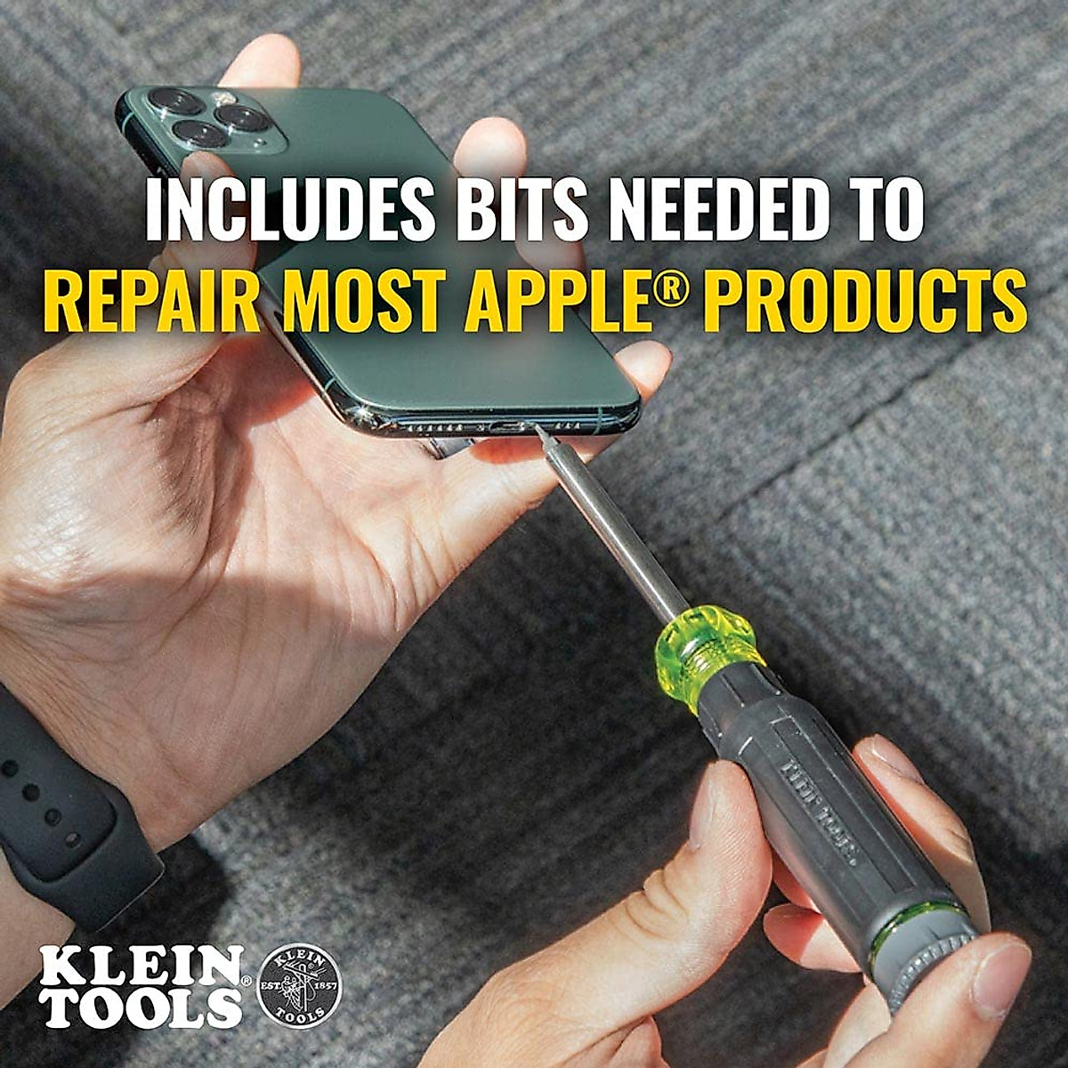 Klein Tools 32328 Precision Screwdriver, 27-in-1 Multi-Bit Screwdriver, Bits for Apple Product Repair, Rare-Earth Magnet, Electronic Repair