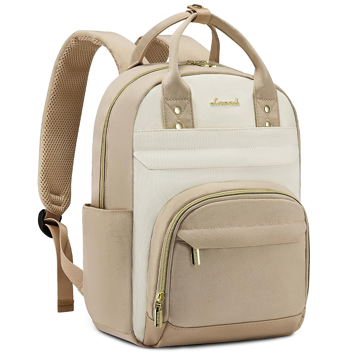 LOVEVOOK Mini Backpack Purse for Women, Small Backpack Bag, Light Weight Stylish Backpack for Daily Travel, Khaki-Beige-Light brown