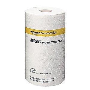 AmazonCommercial 2-Ply White Adapt-a-Size Kitchen Paper Towels, Rolls Individually Wrapped, FSC Certified, 4200 Sheets,140 Count (Pack of 30)