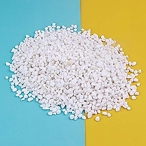 Rocks for Plants, Succulents, Fairy Garden Big 3lb Bulk Bag - 5mm Tumbled Crushed Natural White Stone Pebbles for Decorating Bonsai Trees, Zen Garden, Succulent Plants