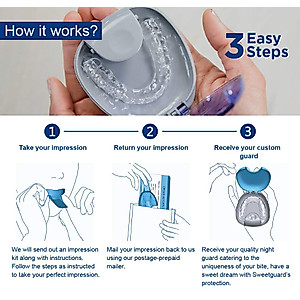 SweetGuards-3D Premium Lower Guard(Hard-3mm)-Custom Durable Dental Night Guard for Bruxism, Custom Mouth Guard for Teeth Grinding & Clenching, Relieve Soreness in Jaw Muscles,1 Guard