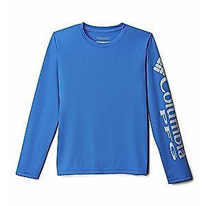 Columbia Youth Boys' PFG Terminal Tackle Long Sleeve Tee, Moisture Wicking Fabric, UV Sun Protection