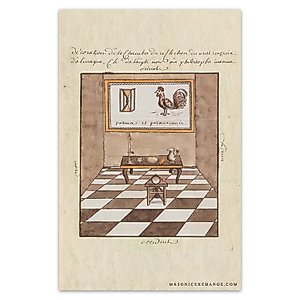 Masonic Poster Rite Scottish Memphis Misraim 57th Degree – Sublime Degree of Rose Croix of Germany or Knight of the Black Eagle – Chamber of Reflection (8"x10" Poster)