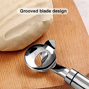 Fdit Kitchen Noodle Knife, Noodle Knife Sturdy Slotted Design Small for Kitchen for Home for Chopping Vegetables for Cutting Dough(Left hand)