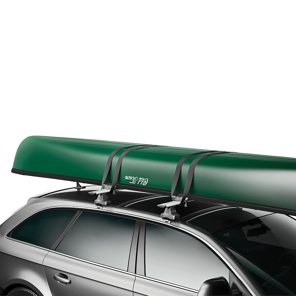Thule Portage Canoe roof rack - Carries 1 canoe - Easy loading shape - Weather-resistant padding protects The canoe - includes durable load straps with anti-scratch cover