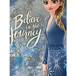 DIISNEY Disney Frozen Princess Anna, Elsa and Olaf Snowflakes and Castle Throw Blanket (Anna and Elsa)