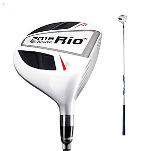 Wood Golf Club Kids 1# Golf Clubs Rod Golf Wood Driver Fairway Woods Junior Golf Putter 32''-36'' for 3-12 Years Old Girls Boys (Black&White,34'' for 6-8Y)