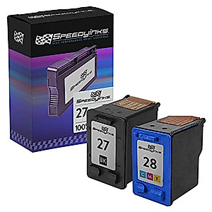 Speedy Inks Remanufactured Ink Cartridge Replacement for HP 27 and HP 28 (1 Black, 1 Color, 2-Pack)