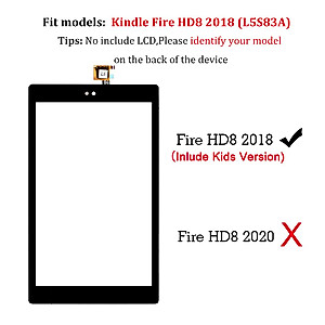 GoodFixer Original Quality Screen Replacement Digitizer for Amazon Kindle Fire Tablet HD 8 8th Gen Model L5S83A (2018 Released 8th Generation) Touch Screen Glass + Full Repair Kit
