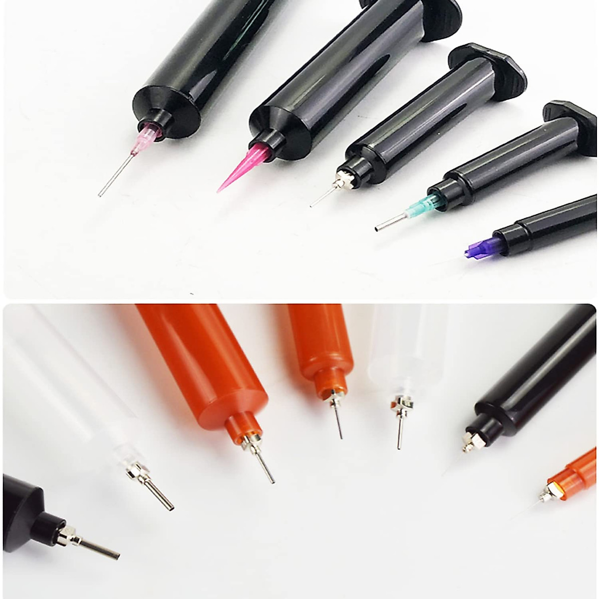 Utoolmart Air Distribution Tube, Adhesive Syringes Tube Sleeve, Glue Liquid Cartridge Dispensing Syringe Barrel, 30cc Plastic Syringe Dispensing, with Piston, Transparent, 4 Pcs