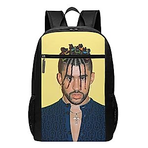 Bad Hair Bunny Backpack Boy's Laptop Daypack Girl's School Bag Satchel Bookbag Rucksack Unisex Bagpack 17Inch