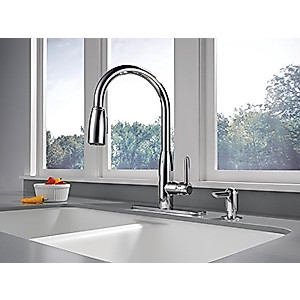 Peerless P188103LF-SD Apex Single Handle Kitchen Pull-Down with Soap Dispenser, Chrome