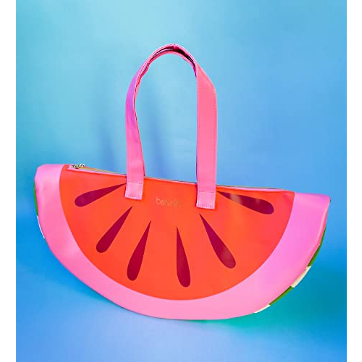 ban.do Super Chill Cooler Bag, Insulated Bag with Shoulder Straps, Soft Sided Cooler, Cute Portable Cooler for Picnics or Beach Days, Watermelon 2.0