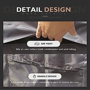 Yoneesn Garden Furniture Covers, Patio Furniture Waterproof Cover with Air Vent , 600D Outdoor Sofa Cover for outside Rectangle/Rectangular Table and Chair Set, rattan furniture set