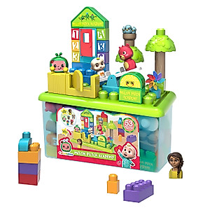 Just Play CoComelon Patch Academy, 53 Large Building Blocks Includes 6 Character Figures, Multi-color (96119)