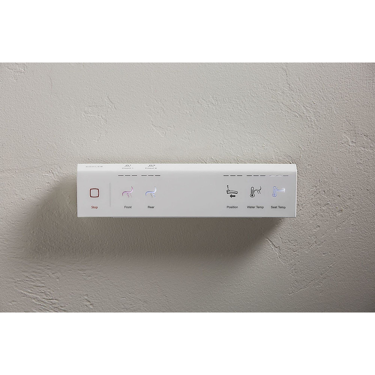 KOHLER 27142-CR-0 PureWash E700 Elongated Heated Bidet Toilet Seat with Remote Control, Bidet Warm Water, Adjustable Bidet Sprayer for Existing Toilets, White