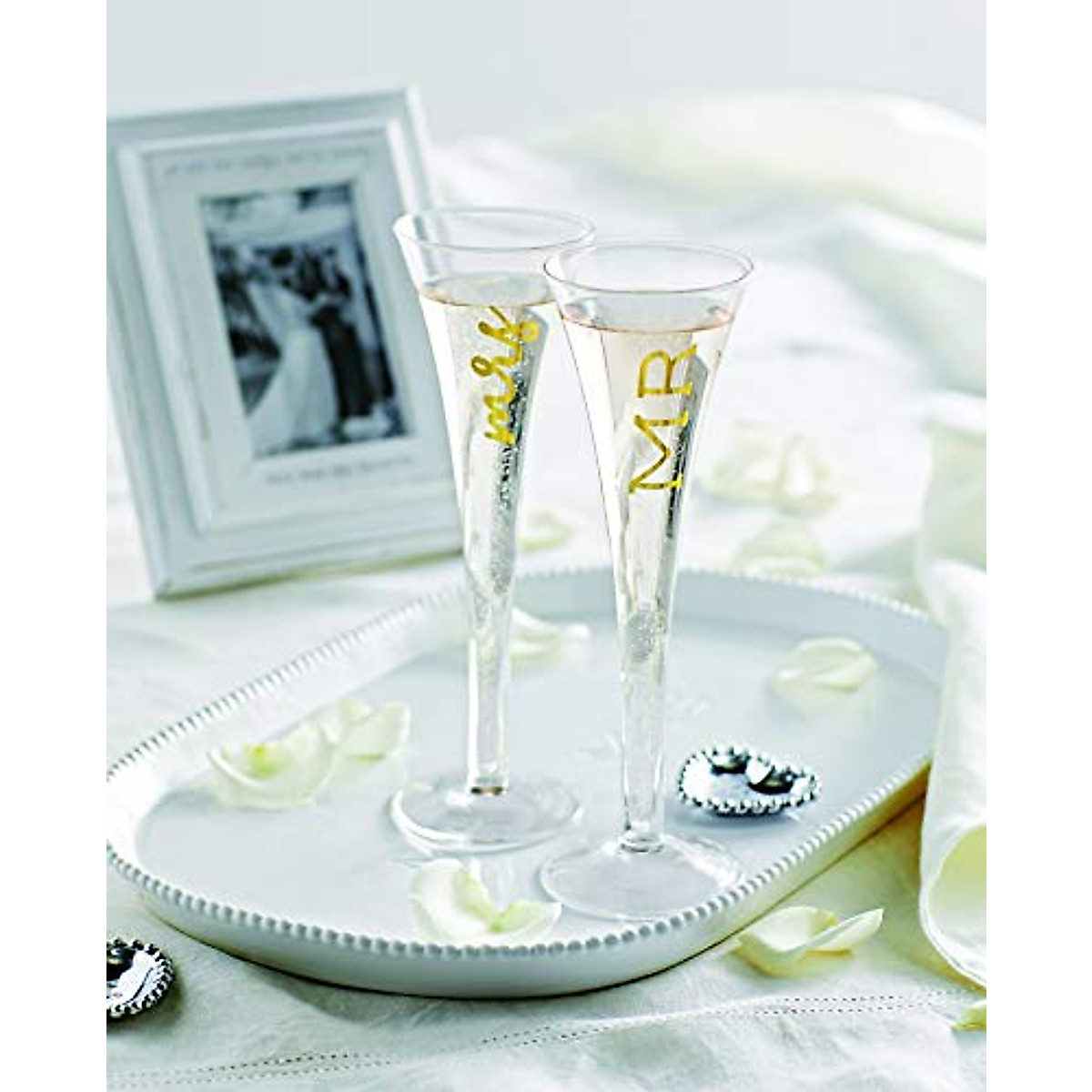 Mud Pie MR MRS BEADED 2020 PLATTER