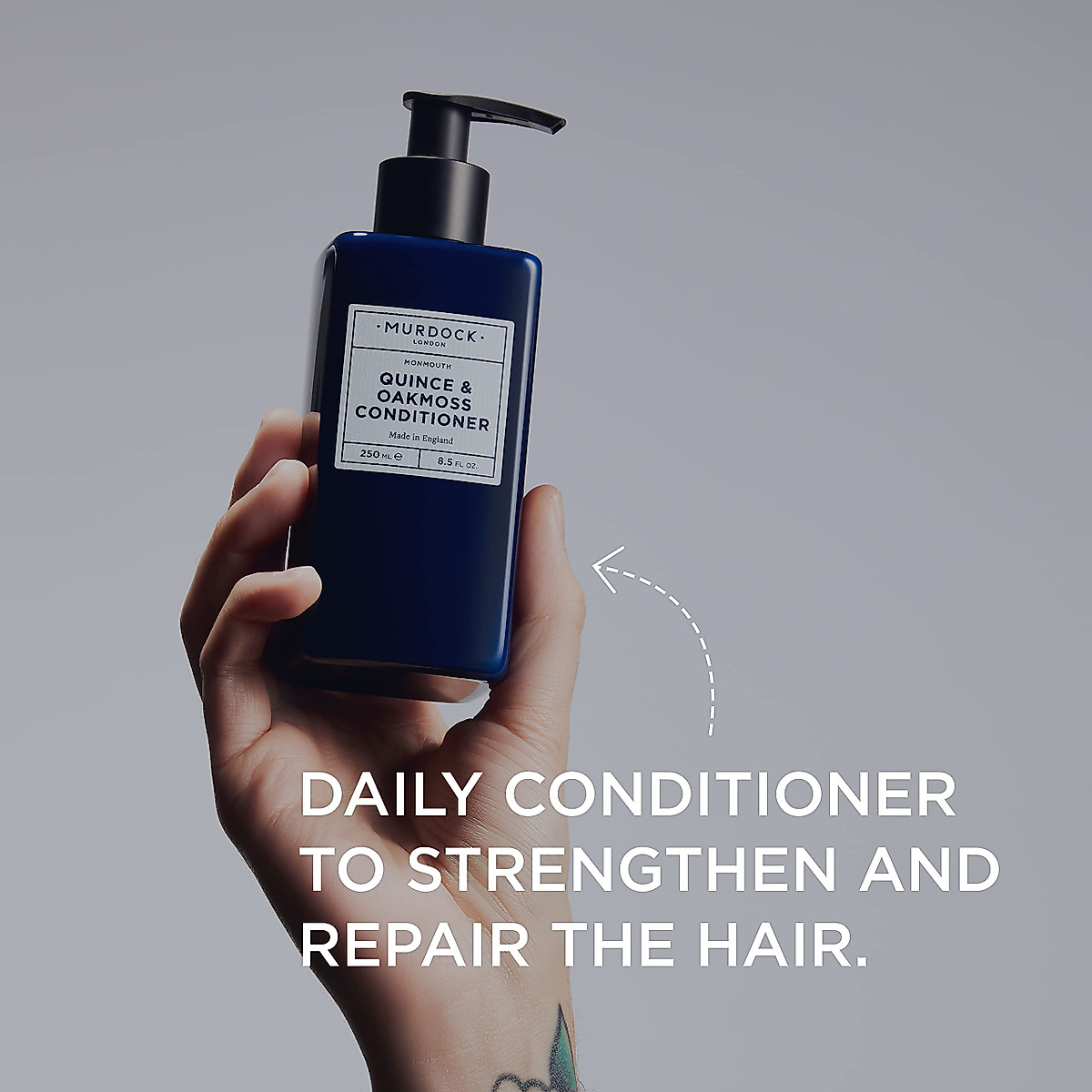 Murdock London Quince & Oakmoss Conditioner | Strengthens & Repairs Hair from Within | All Hair Types | Made in England | 8.5 oz