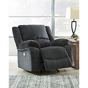 Signature Design by Ashley Draycoll Contemporary Power Rocker Recliner, Dark Gray