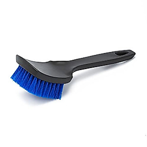 Car Brush for Wheel & Tire Cleaning, Carpet Brush for Car / Truck, Tough Scrub Brush for Tub, Shower with Stiff Bristles, Black/Blue, 1pcs