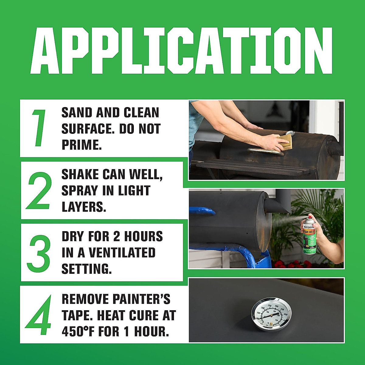 Rust-Oleum 7778830 High Heat Spray Paint, 12 Ounce, Bar-B-Que Black, 12 Fl Oz