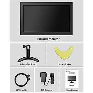 Miktver 8 inch Security Monitor, 1280x800 Resolution Small HDMI 1080P Portable IPS Monitor, TFT LCD Mini HD Color Screen with Bulit-in Speaker
