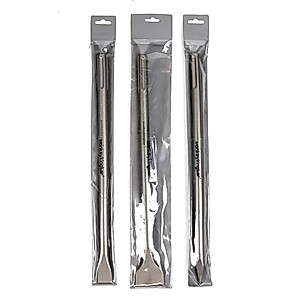 Monkey King Bar -Sds Max Bits 16" SDS Chisel Set-3pcs Masonry Drill Bits Set Suitable with All Brand of Sds Max Hammer Drills- Sds Max Chisel- Point Chisel, Scaling Chisel, Flat Chisel