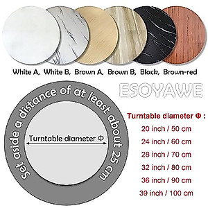 Wood Dining Table Turntable Ø 20 24 28 32 36 39 Inch Lazy Susan Turntable, 360° Smooth Rotation Round Rotating Board, No Need To Install, Easy To Share Food Lazy Susan