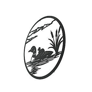 Mayrich Set of 2 Metal Loon Plaques Decorative Art Home Decor Wall Hanging Sculptures, Black, One Size