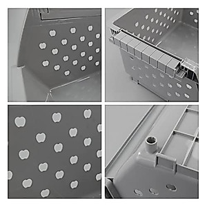 Nesmilers 3-pack Stackable Storage Baskets, Plastic Stacking Organizer Bins