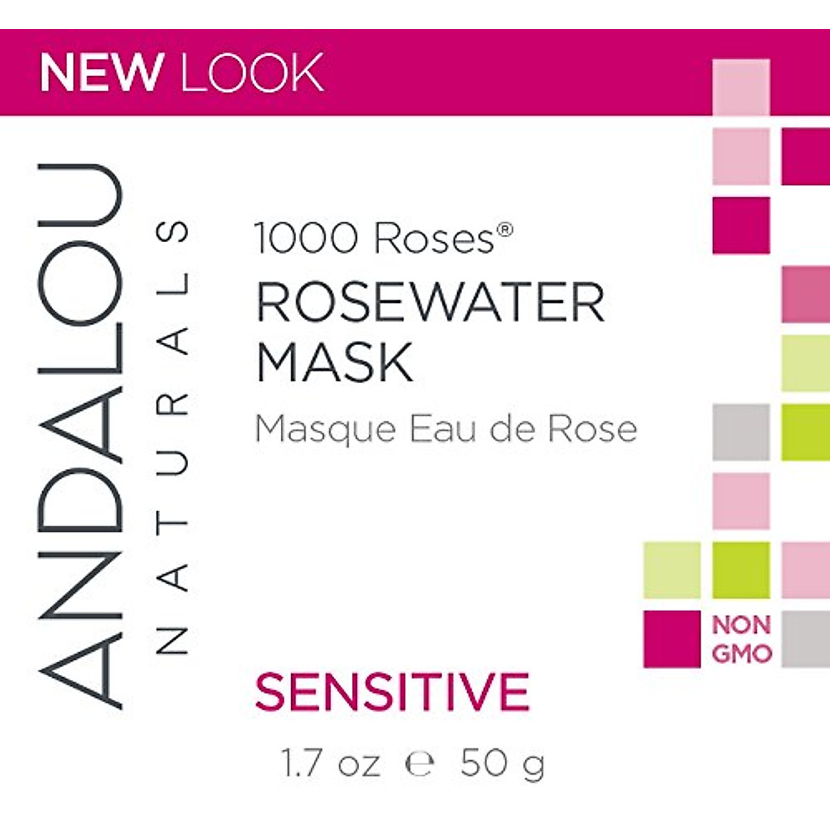 Andalou Naturals, Mask, 1000 Roses Rosewater, 1.7 Ounce
