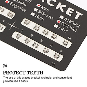 GLEAVI 20Pcs Dental Orthodontic Brackets Stainless Steel Tooth Brace Brackets Tooth Brace Holder Dental Accessories for Orthodontic Tooth Brace