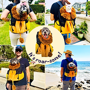 MORIK Lion's Den: Pet Backpack Carrier for Small Dogs and Cats Under 20 lbs. with Good Ventilation, Washable Mat, and Safety Strap, Ideal for Travel, Hiking, and Everyday Adventures (Medium)