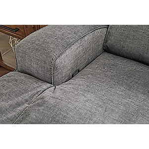Signature Design by Ashley Coombs Oversized Contemporary 2 Seat Manual Pull Tab Reclining Sofa, Gray