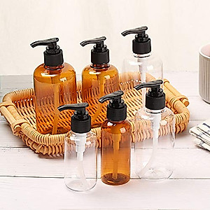 FKJLUN Soap Dispenser Pump 100/200/300ML Foaming Bottle Liquid Soap Whipped Mousse Points Bottling Shampoo Lotion Shower Gel Foam Pump Bottles Travel Hand Lotion Bottle (Color : 300ml Transparent)