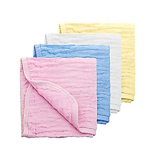 Mr. Pen- Muslin Burp Cloths, 4 Pack, Large, 20” x 11.5”, Colorful Burp Cloths Baby Girl, Burp Cloths Baby Boy, Burping Cloths for Babies, Burp Cloths, Muslin Washcloths, Burp Clothes